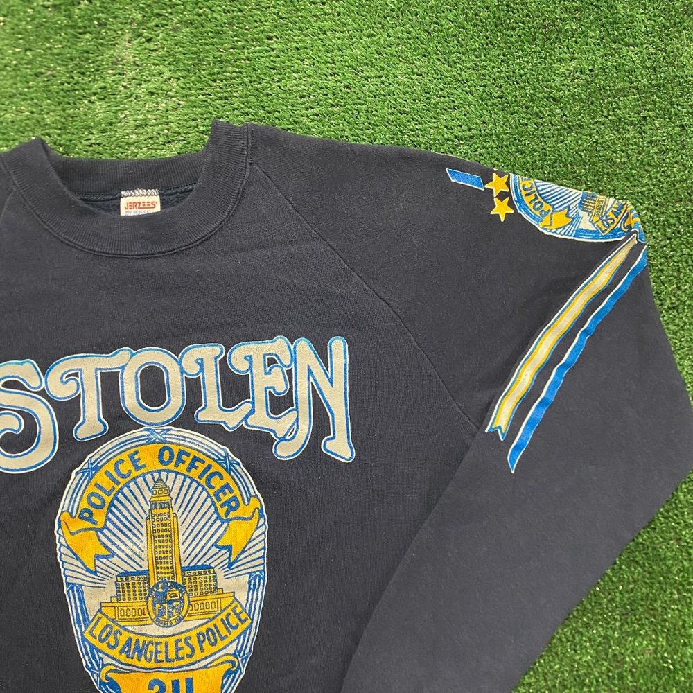 Vintage 80s Lapd Los Angeles Police Cops Crewneck Swe… - Gem